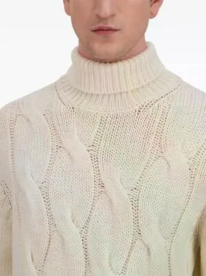 Herno Cable-knit Roll-neck Sweater