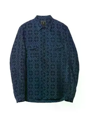 MAHARISHI Komon Aizome Jacquard-patterned Cotton Shirt