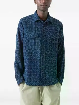 MAHARISHI Komon Aizome Jacquard-patterned Cotton Shirt
