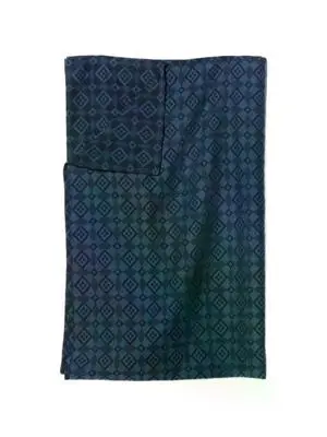 MAHARISHI Komon Aizome Geometric-pattern Scarf