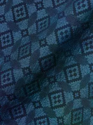 MAHARISHI Komon Aizome Geometric-pattern Scarf