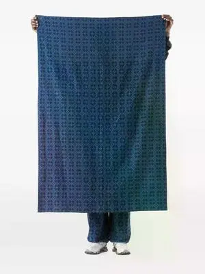 MAHARISHI Komon Aizome Geometric-pattern Scarf