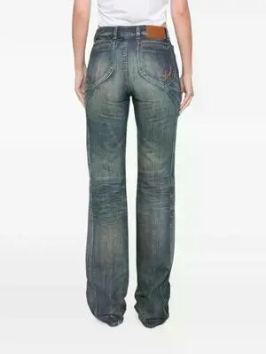 Amiri Monogram Charm Whiskered Straight-leg Jeans