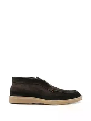 Santoni Suede Slip-on Desert Boots - Brown