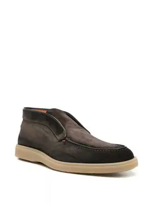 Santoni Suede Slip-on Desert Boots - Brown