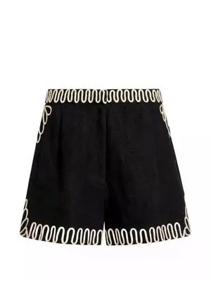 MARIE OLIVER Blanche Rickrack-trim Shorts