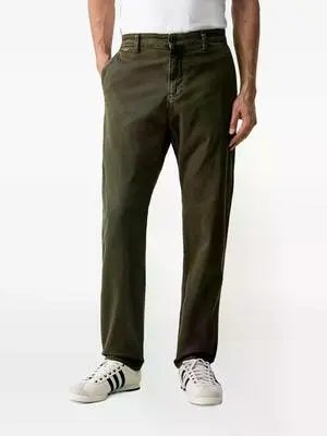 AERONAUTICA MILITARE Logo-patch Straight-leg Trousers - Green