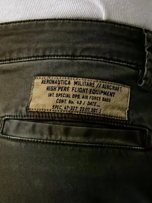 AERONAUTICA MILITARE Straight-leg Trousers With Rear Logo Patch