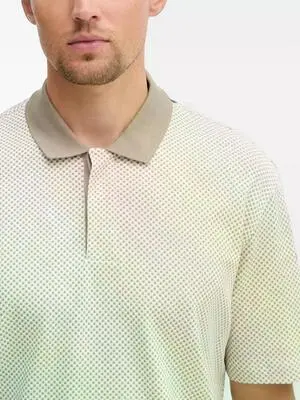 Armani Exchange Geometric-pattern Polo Shirt