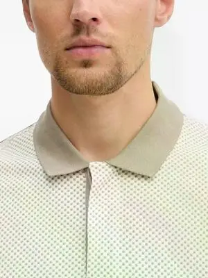 Armani Exchange Geometric-pattern Polo Shirt