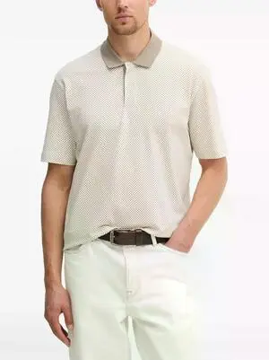 Armani Exchange Geometric-pattern Polo Shirt