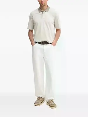 Armani Exchange Geometric-pattern Polo Shirt