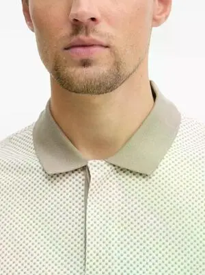 Armani Exchange Geometric-pattern Polo Shirt