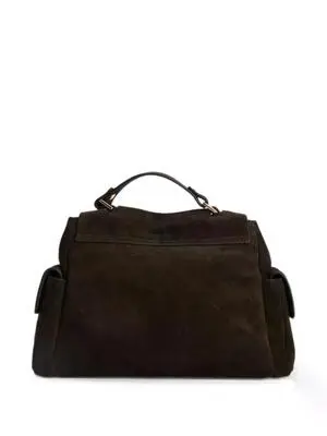 Orciani Logo-plaque Suede Tote Bag