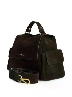Orciani Logo-plaque Suede Tote Bag