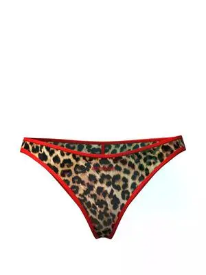 SCANDALE Sauvage Leopard-print Briefs - Brown