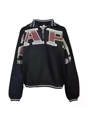 NAPA BY MARTINE ROSE Graphic Print Half-zip Sweater - Black