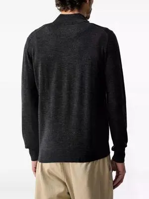AERONAUTICA MILITARE High Neck Zip-up Cardigan With Embroidered Logo