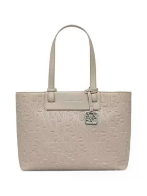 Armani Exchange Logo-embossed Grained Tote Bag