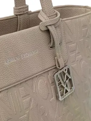 Armani Exchange Logo-embossed Grained Tote Bag