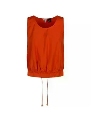 Loewe Sleeveless Cropped Blouse With Anagram Embroidery