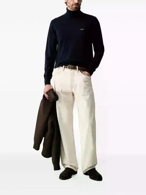 AERONAUTICA MILITARE Roll-neck Embroidered Sweater
