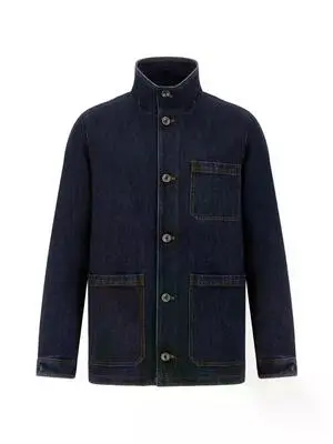 Herno High-neck Denim Shirt Jacket