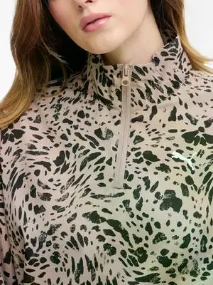 PUMA Leopard Print Quarter-zip Sweatshirt