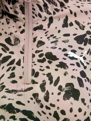 PUMA Leopard Print Quarter-zip Sweatshirt