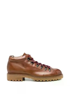 Eleventy Lace-up Leather Hiking Boots