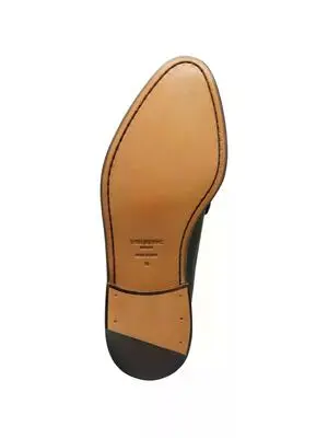 Thom Browne Box Calf-leather Pleated Varsity Loafer Mules With Leather Soles