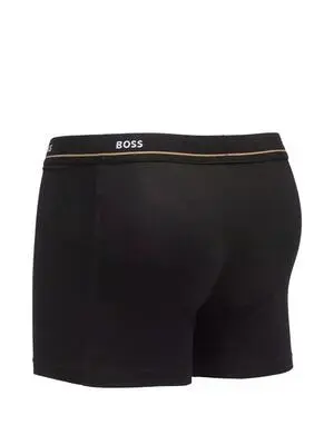 Hugo Five-pack Of Logo-waistband Stretch-cotton Boxer Briefs - Black