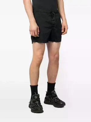 Stone Island Logo-patch Drawstring Shorts - Black