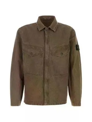 Stone Island 1200029 Corduroy 'terra' Effect Overshirt
