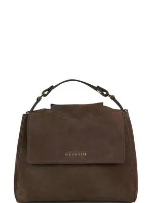 Orciani Logo-lettering Leather Tote Bag - Brown