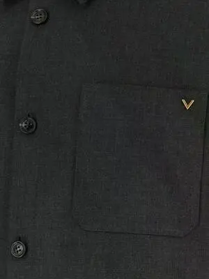 Valentino Garavani Nylon Gabardine Jacket With Vgold Detail