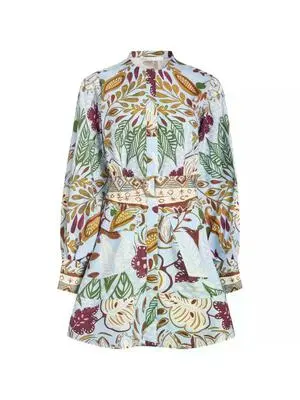 MARIE OLIVER Hughes Floral-print Belted Mini Dress
