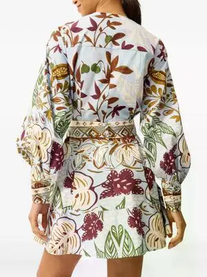 MARIE OLIVER Hughes Floral-print Belted Mini Dress