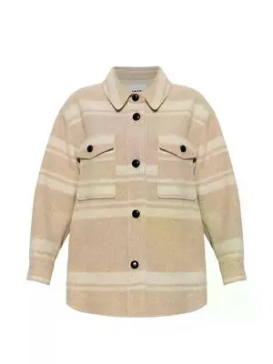 MARANT ETOILE Harveli Horizontal Stripe Shirt - Neutrals