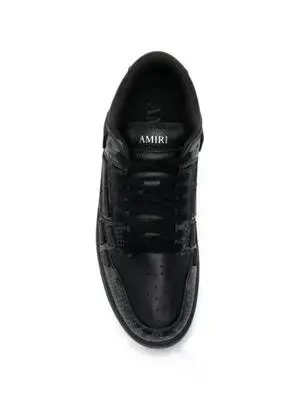 Amiri Skeltop Snakeskin-effect Sneakers