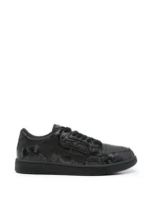 Amiri Snakeskin-effect Skeleton Low-top Sneakers - Black