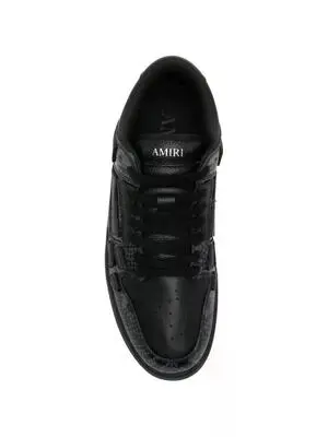 Amiri Snakeskin-effect Skeleton Low-top Sneakers