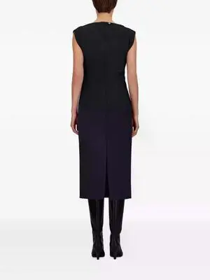 Herno Draped V-neck Midi Dress