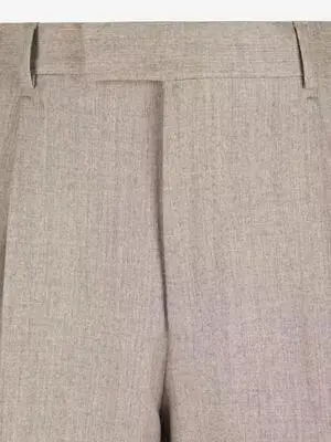 Zegna Pleated Tailored Trousers - Neutrals