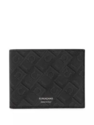 FERRAGAMO Monogram Wallet - Black