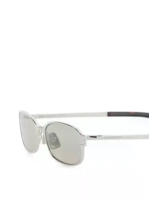 Saint Laurent Oval Frame Sunglasses - Silver
