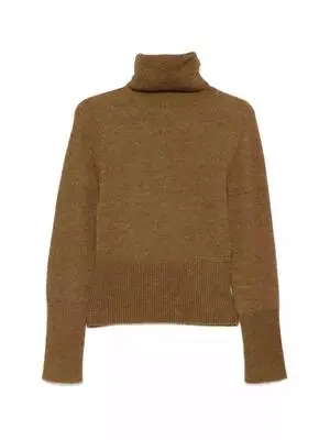 CORTANA Eira Roll-neck Ribbed-trim Sweater - Brown