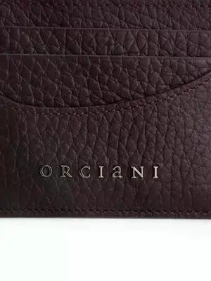 Orciani Logo-plaque Pebbled-leather Cardholder
