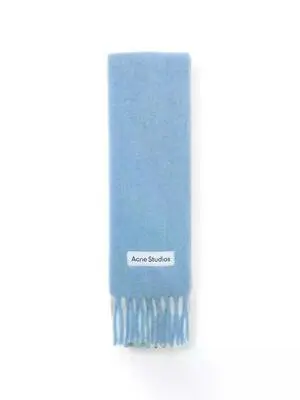 Acne Studios Skinny Mohair Scarf - Blue