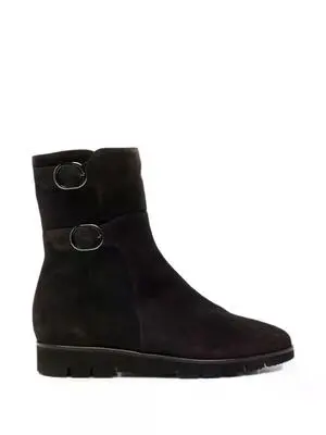TRUMAN´S Suede Ankle Boots With Buckle Detail - Brown